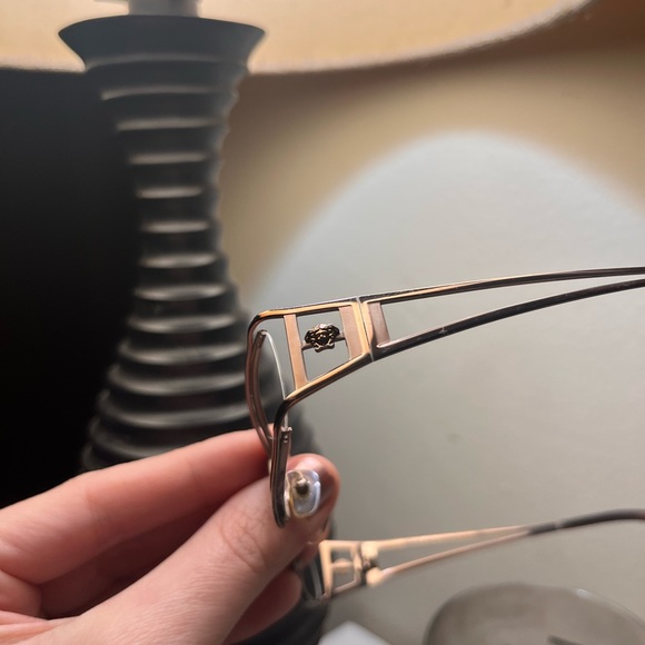 Versace | Accessories | Vintage Versace Mauve Semi Rimless Eyeglass ...